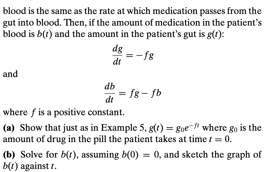 30. Drug Modeling In Example 5 we analyzed the flow | Chegg.com