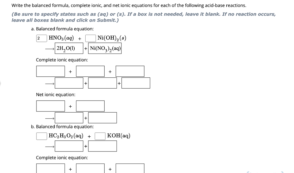 Solved Write the balanced formula, complete ionic, and net | Chegg.com