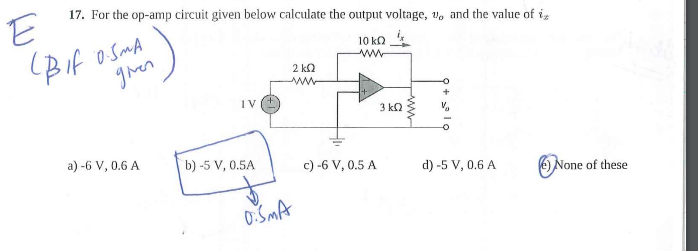 Solved For the op-amp circuit given below calculate the | Chegg.com