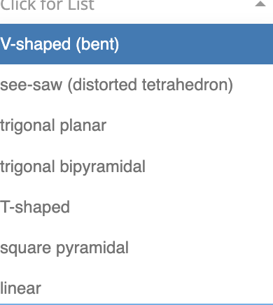 Solved see-saw (distorted tetrahedron) trigonal planar | Chegg.com