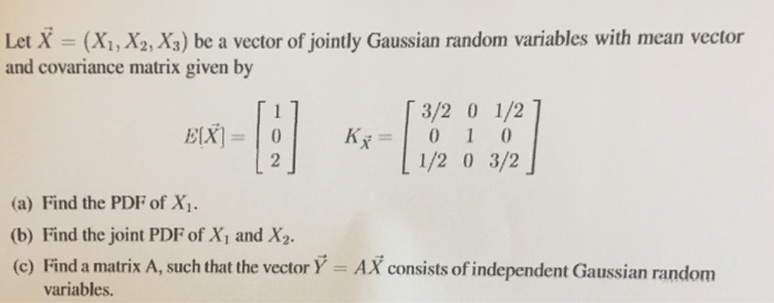 Solved Let X X X2 X3 Be A Vector Of Jointly Gaussian 