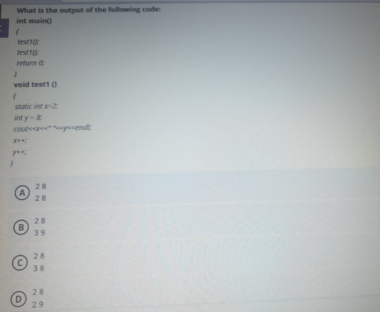Solved What is the output of the following code: int maino 1 | Chegg.com
