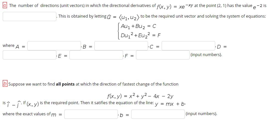 Solved = e The number of directions (unit vectors) in which | Chegg.com