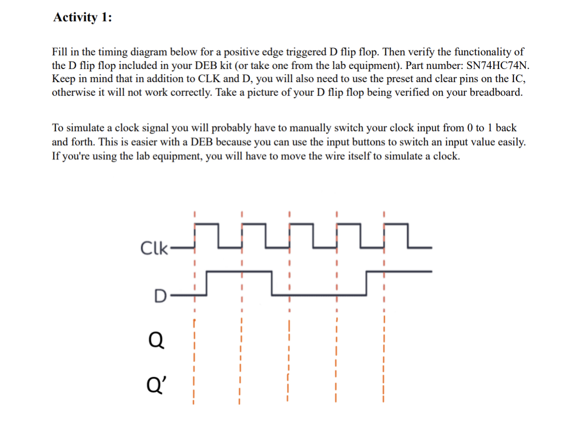 Solved functionality. We will look into the D flip flop in | Chegg.com