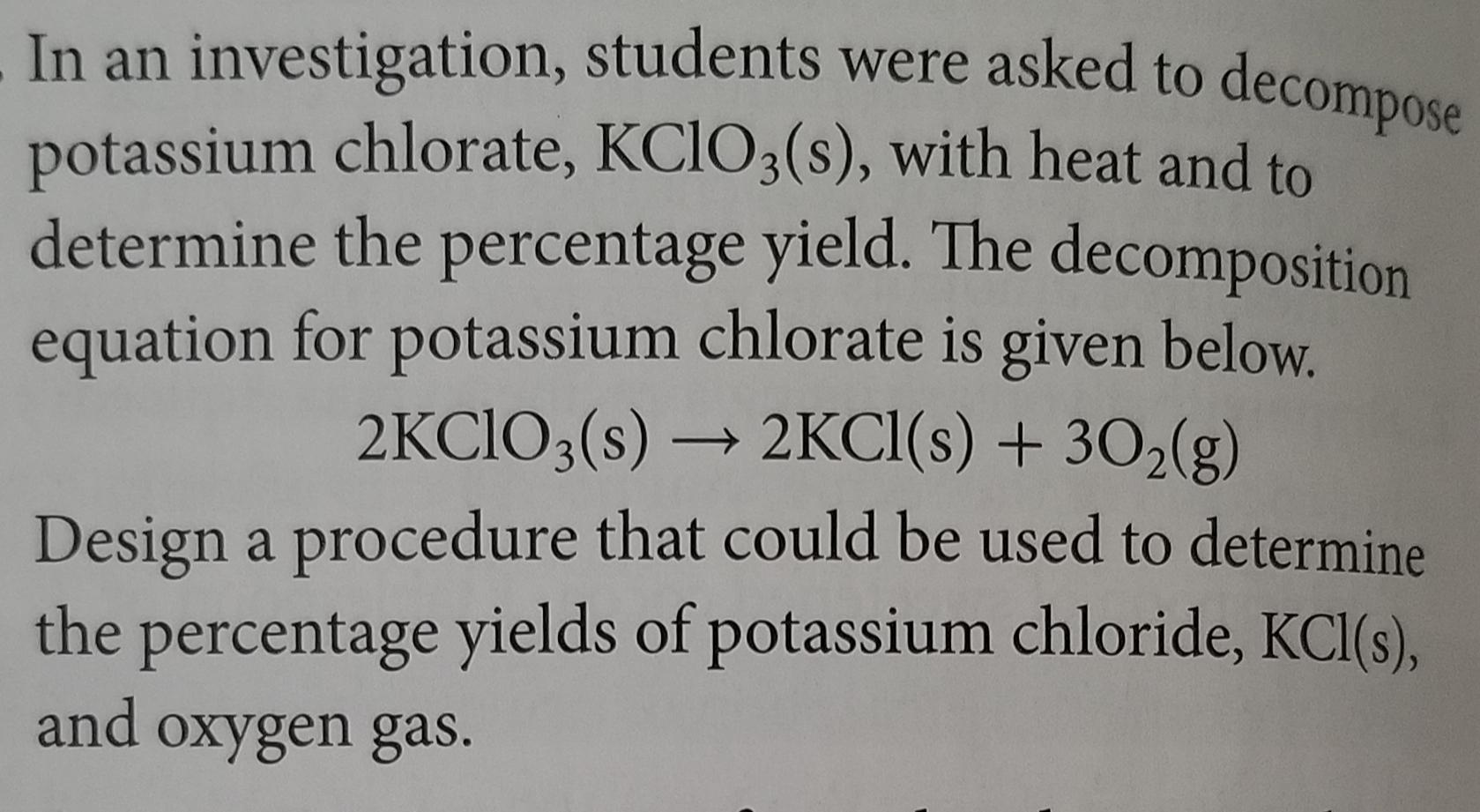 Solved In an investigation, students were asked to decompose | Chegg.com