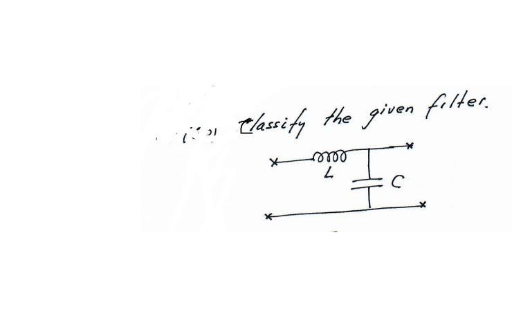 Solved ∵, Classify the given frlter. | Chegg.com