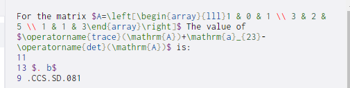 Solved For the matrix $A=\left(\begin{array}{111}1 & 0&1 \\ | Chegg.com