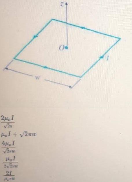Solved The square ring shown in the figure carries a current | Chegg.com