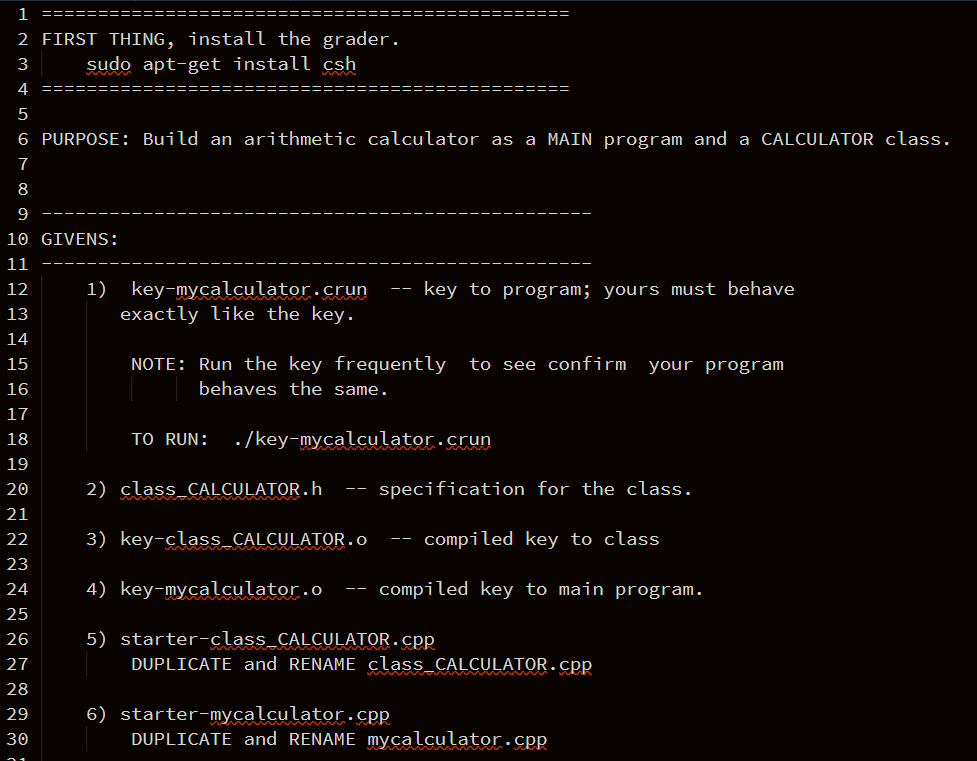 IRST THING, install the grader. sudo apt-get install | Chegg.com