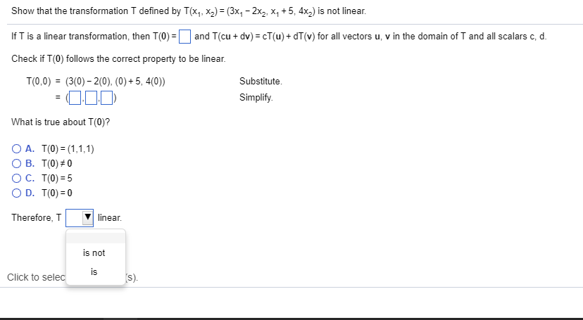 Solved Show that the transformation T defined by | Chegg.com
