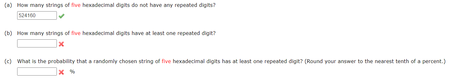 Solved (a) How many strings of five hexadecimal digits do | Chegg.com