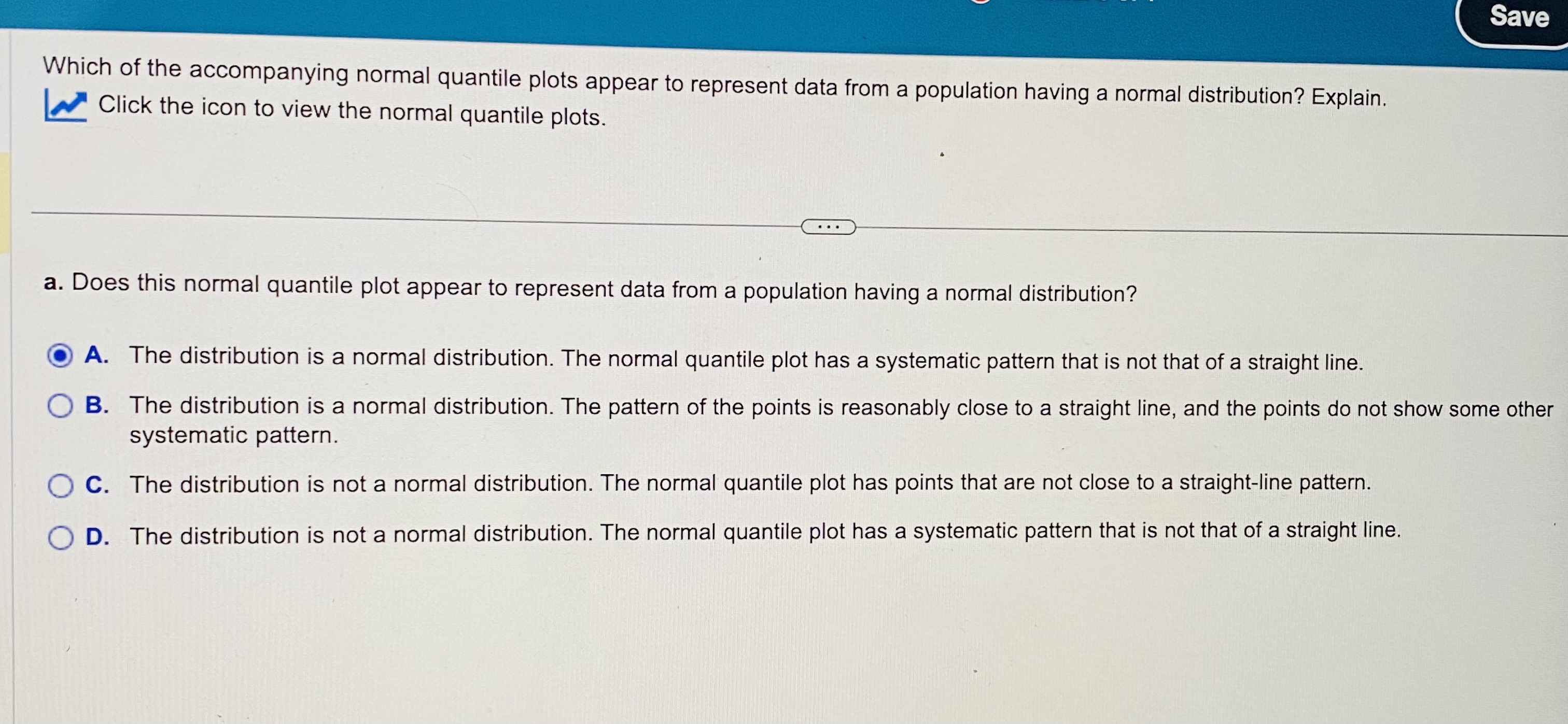 Solved Which of the accompanying normal quantile plots | Chegg.com