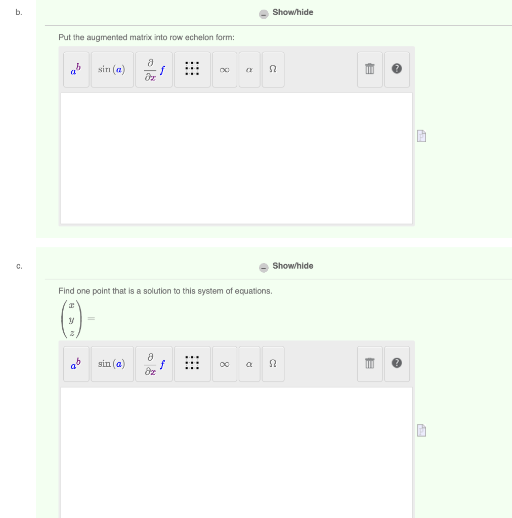 Solved Format: - Enter your solution as a matrix or a column | Chegg.com