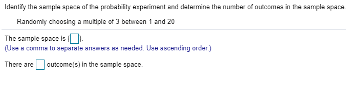 Solved Identify the sample space of the probability | Chegg.com