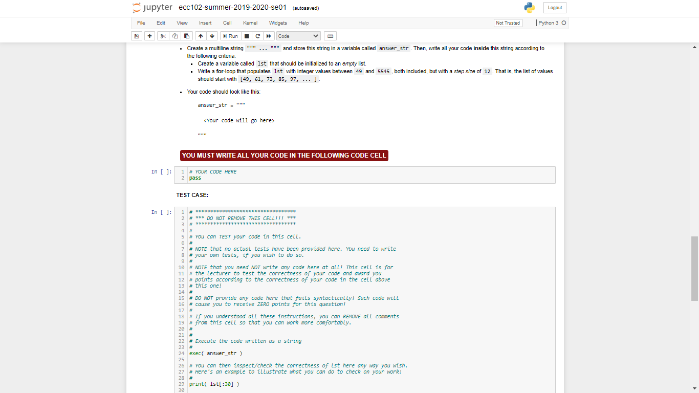 Solved View Cell Help + jupyter ecc | Chegg.com