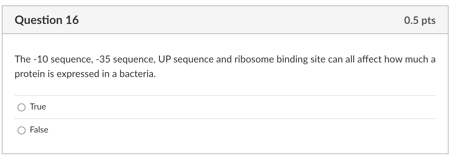 Solved The −10 sequence, −35 sequence, UP sequence and | Chegg.com