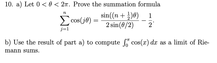 Solved n 10. a) Let 0