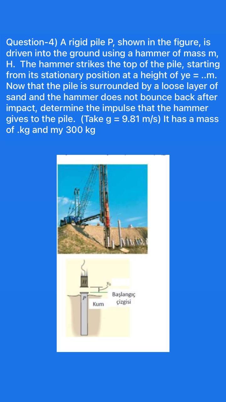 Solved Question-4) A rigid pile P, shown in the figure, is | Chegg.com