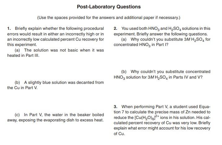 A Sequence of Chemical Reactions: Transforming Copper | Chegg.com