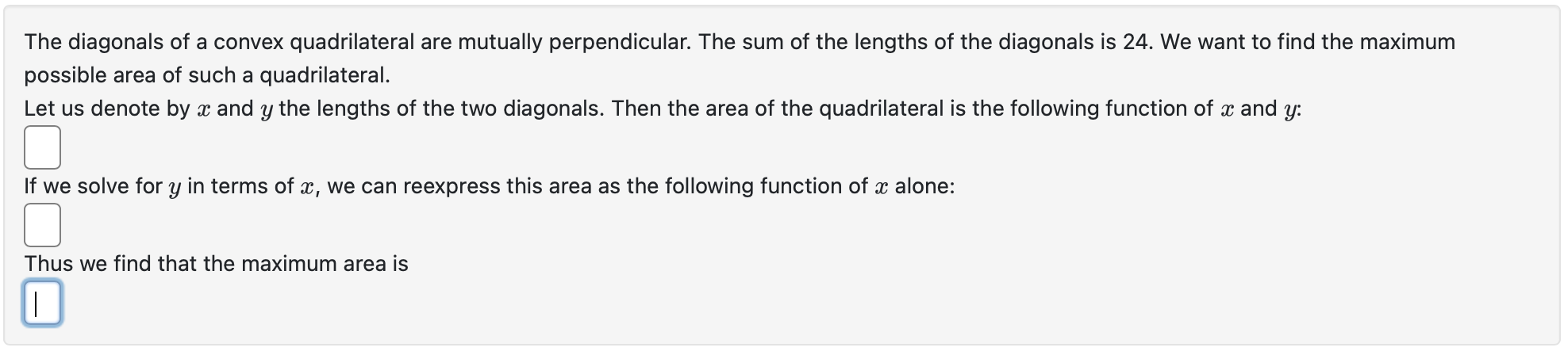 Solved The diagonals of a convex quadrilateral are mutually | Chegg.com