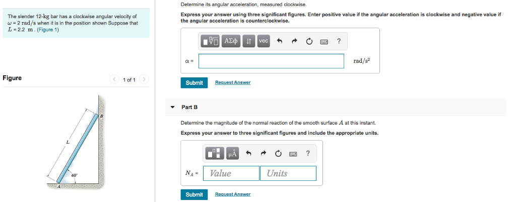 Solved Determine its angular acceleration, measured | Chegg.com
