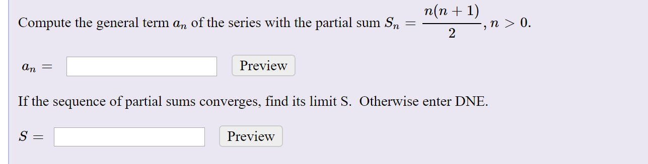 Solved 0 Compute The General Term An Of The Series With