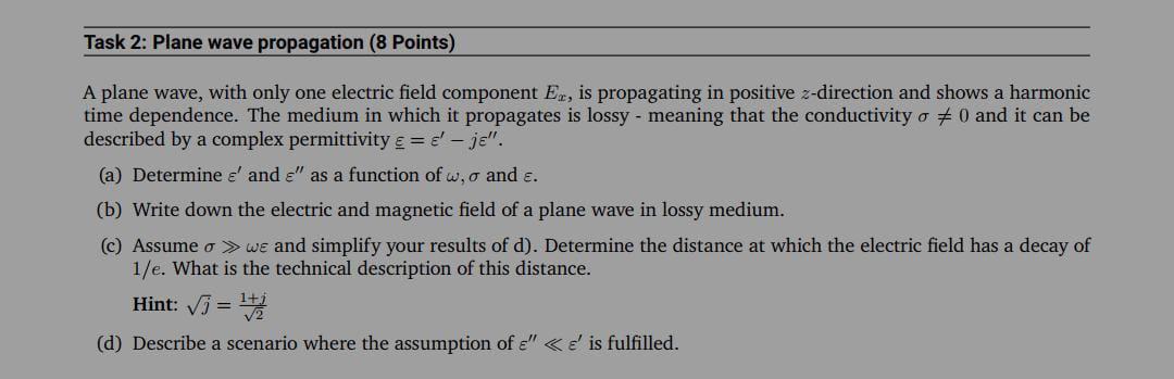 Solved Task 1: Polarisation (6 Points) The type of | Chegg.com