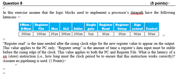 In this exercise assume that the logic blocks used to | Chegg.com