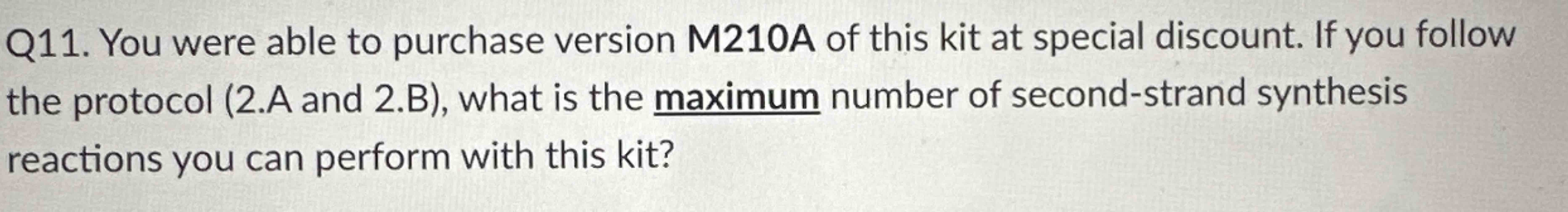 Solved Q11. ﻿You were able to purchase version M210A of this | Chegg.com