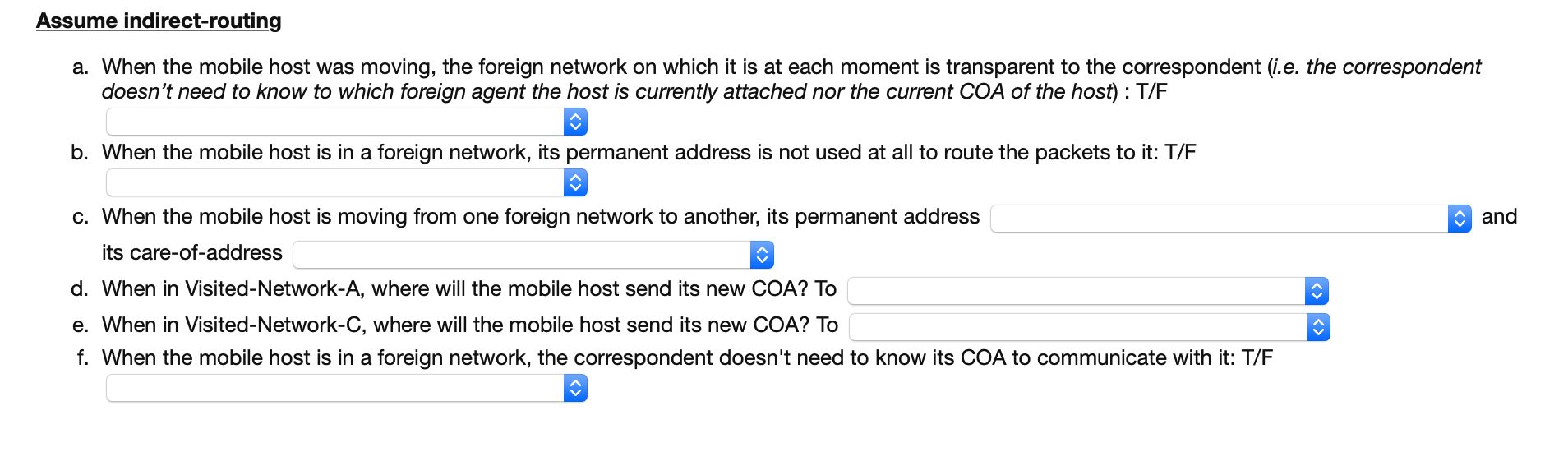 Solved Correspondent Chapter 6: Direct and Indirect Routing | Chegg.com