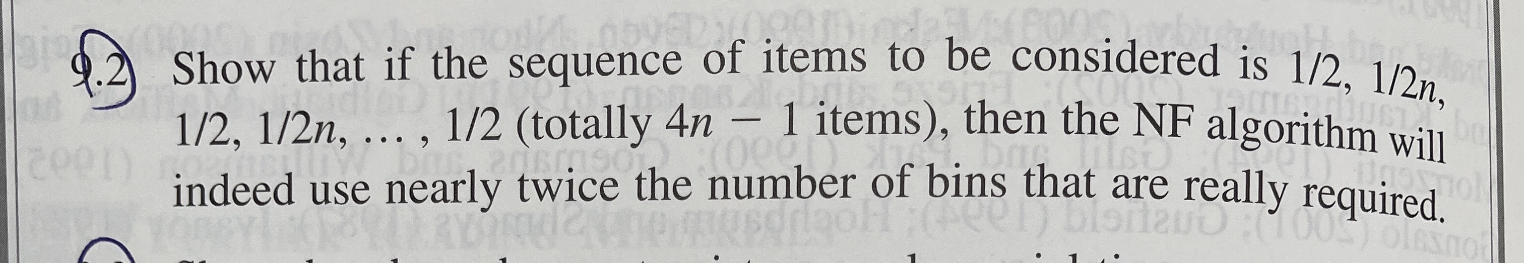 Solved Show that if the sequence of items to be considered | Chegg.com