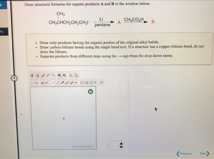 Solved Cul Li B A pentane CH2CI an... 1 pts 2req Draw only | Chegg.com