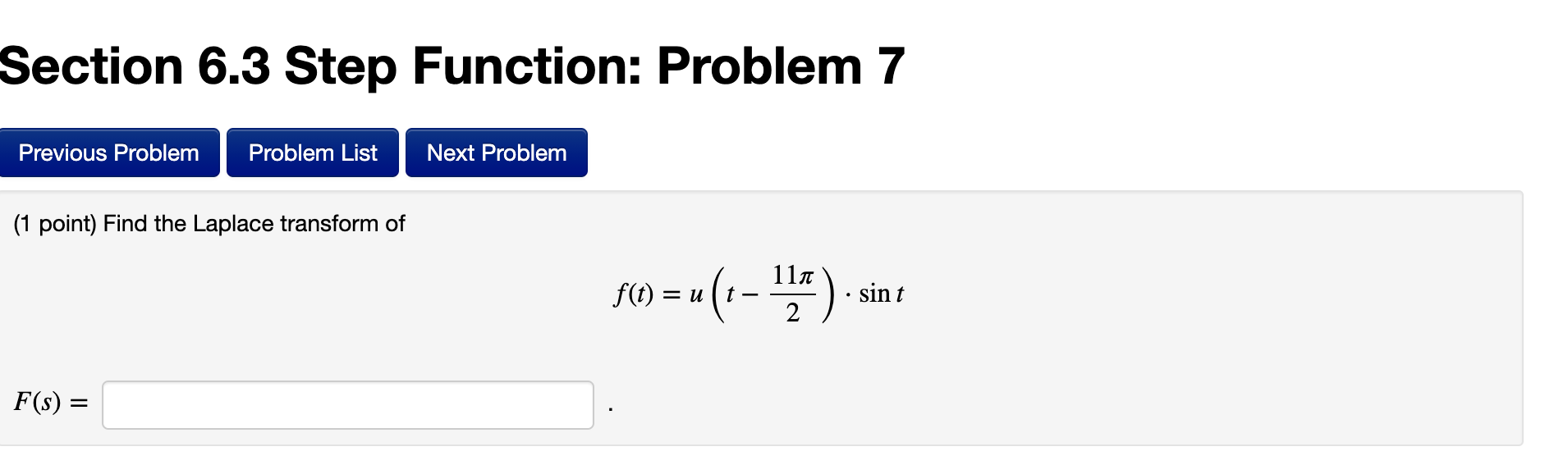 Solved Section 6 3 Step Function Problem 7 Previous Problem