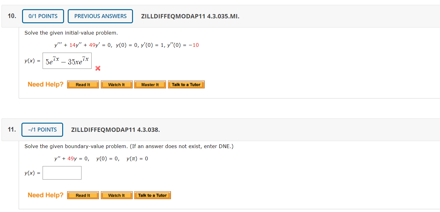 Solved 10. 0/1 POINTS | PREVIOUS ANSWERS ZILLDIFFEQMODAP11 | Chegg.com