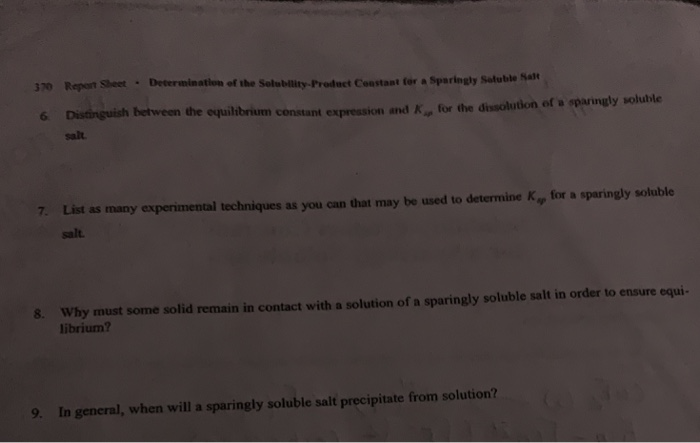 Solved 320 Repant Sheet Determination of the | Chegg.com