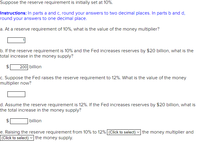 Solved Suppose the reserve requirement is initially set at | Chegg.com