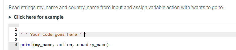 Solved Read strings my_name and country_name from input and | Chegg.com