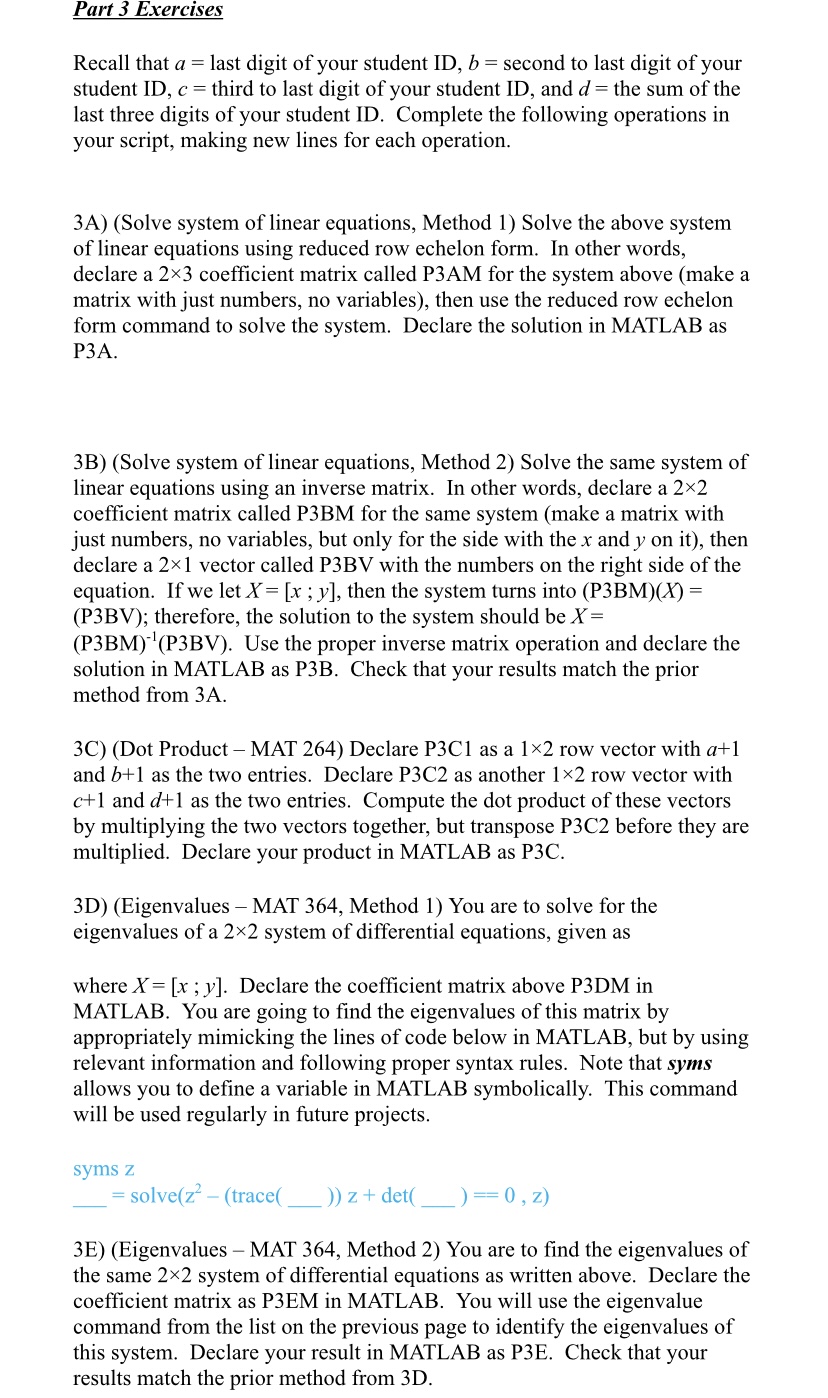 Solved Recall that a= ﻿last digit of your student ID, b= | Chegg.com