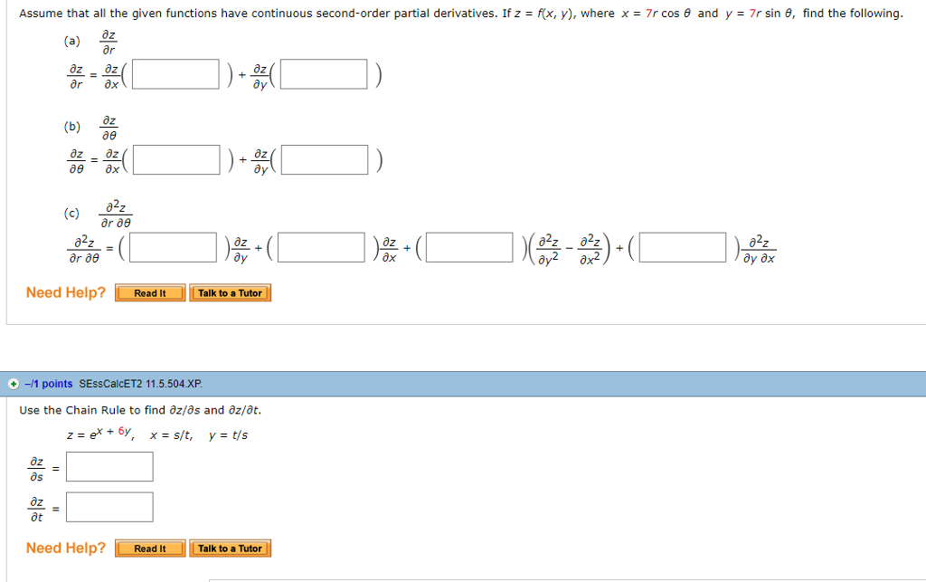 Solved Assume that all the given functions have continuous | Chegg.com