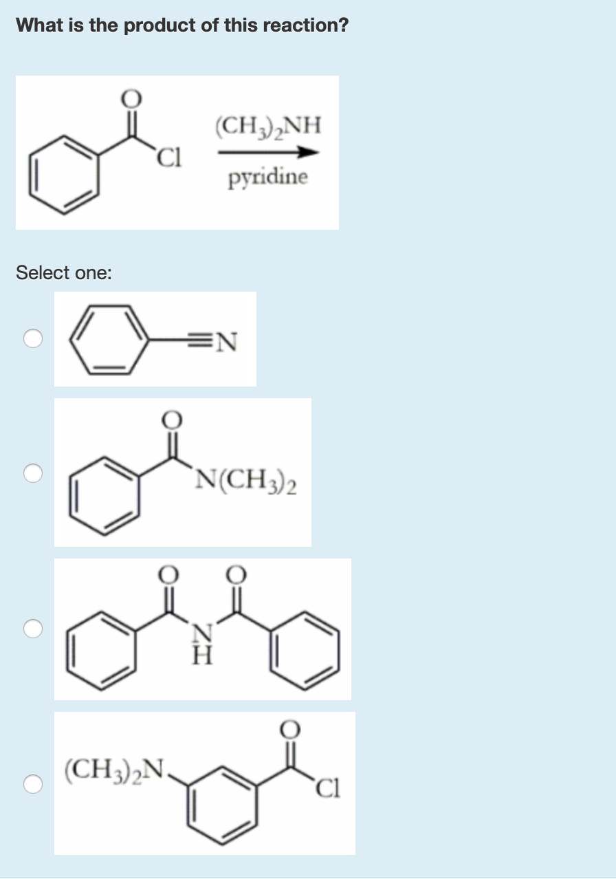 Solved What is the product of this reaction? (CH3)2NH | Chegg.com
