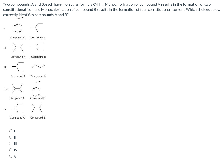 Solved Two compounds, A and B, each have molecular formula | Chegg.com