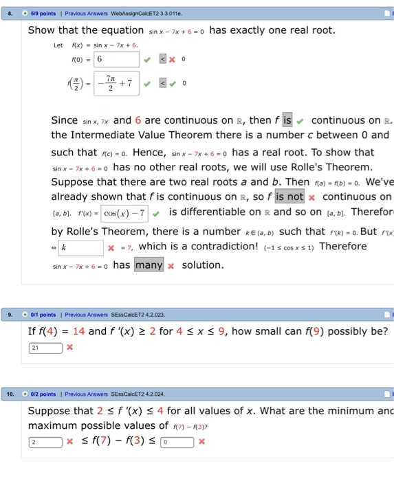 Solved Does the function satisfy the hypotheses of the Mean | Chegg.com