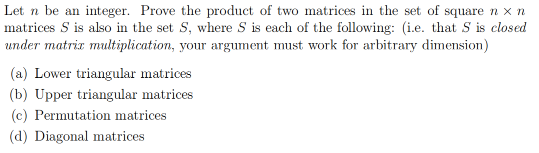Solved Let n be an integer. Prove the product of two | Chegg.com