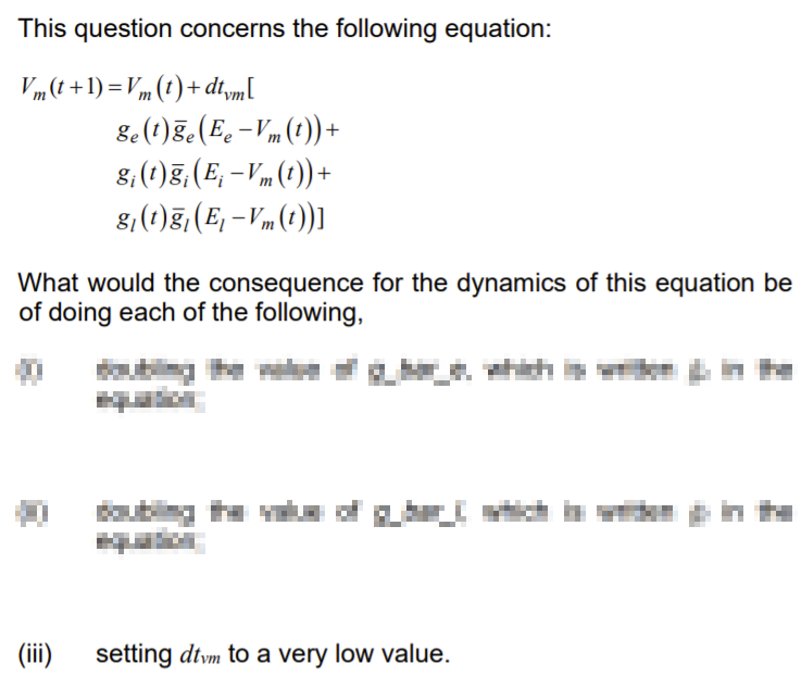 Solved This question concerns the following equation: Vm | Chegg.com