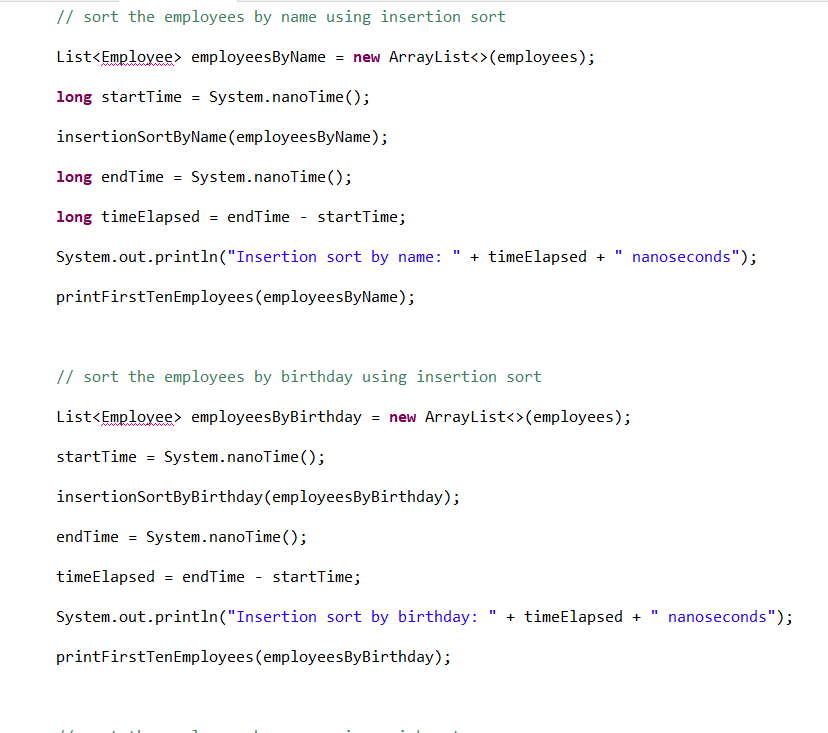Solved Define a class Employee for employees, create N | Chegg.com