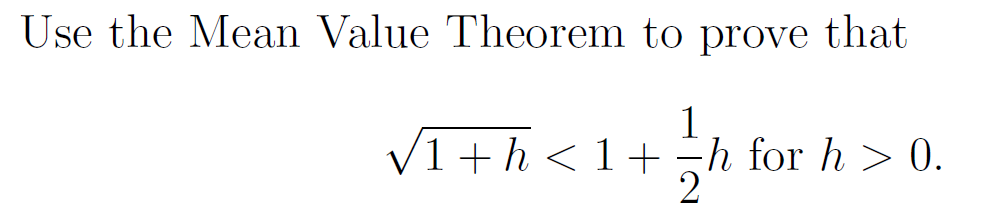 Solved Use the Mean Value Theorem to prove that 2 | Chegg.com
