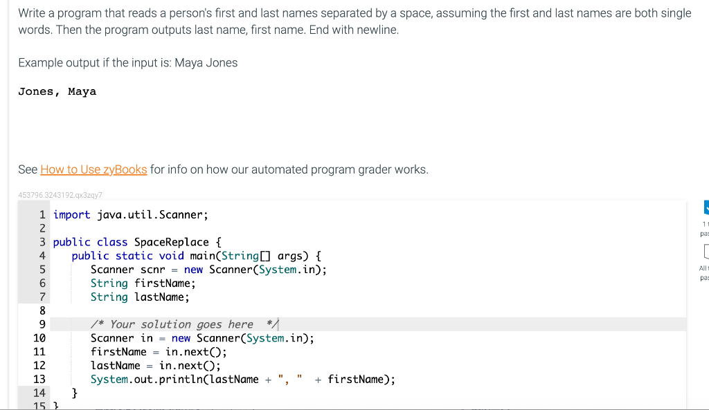 Solved Write A Program That Reads A Person s First And Last Chegg