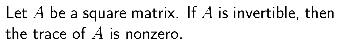 Let A be a square matrix. If A is invertible, then | Chegg.com