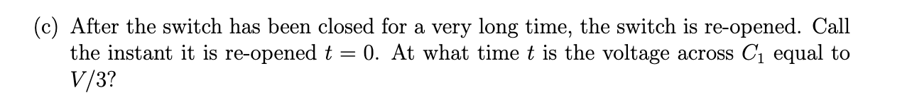 Solved Complex RC Circuit Consider the circuit shown below. | Chegg.com