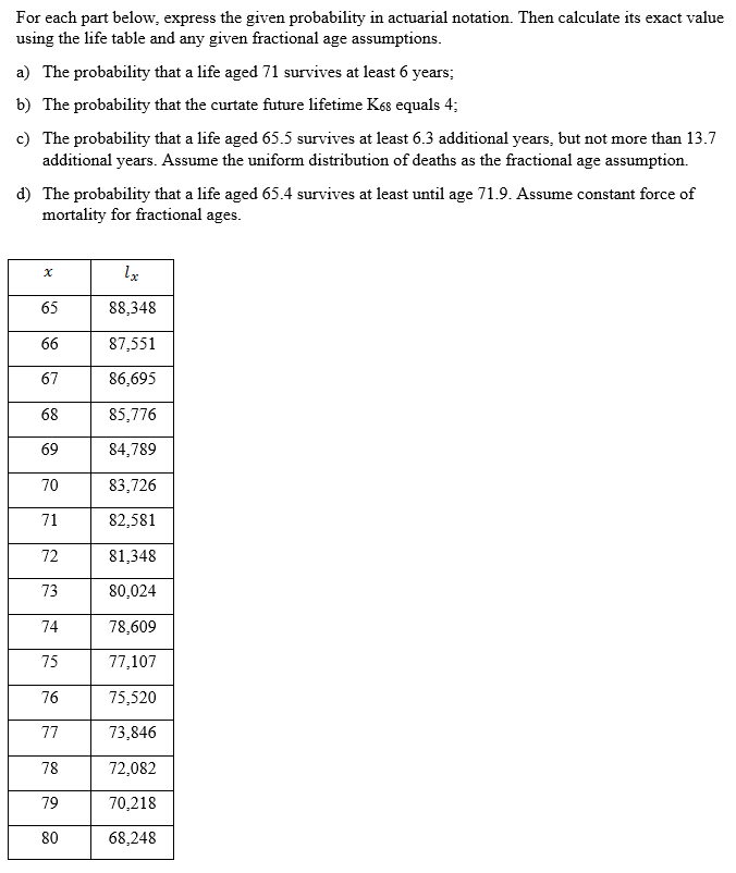 For each part below, express the given probability in | Chegg.com